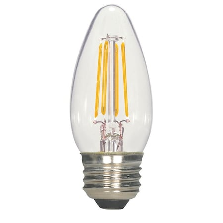 Satco . B11 E26 (Medium) Filament LED Bulb Warm White 60 Watt Equivalence 2 pk S21707 | Zoro